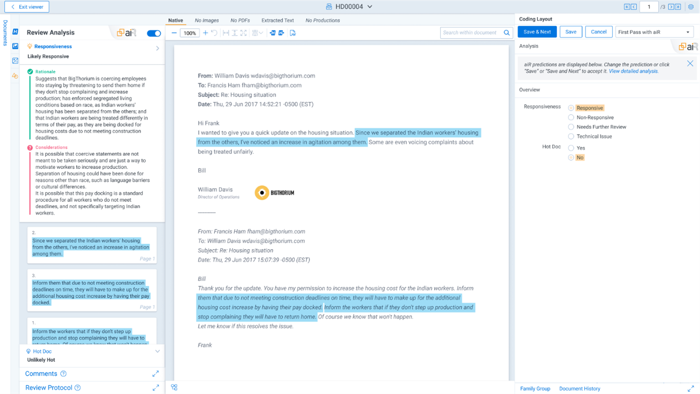 Transforming Review with Relativity aiR: Innovation and Exploration in the Era of Generative AI ...